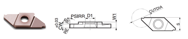 TKF16 Small Diameter Carbide Cutoff Inserts For CNC Lathe Steel Small Parts
